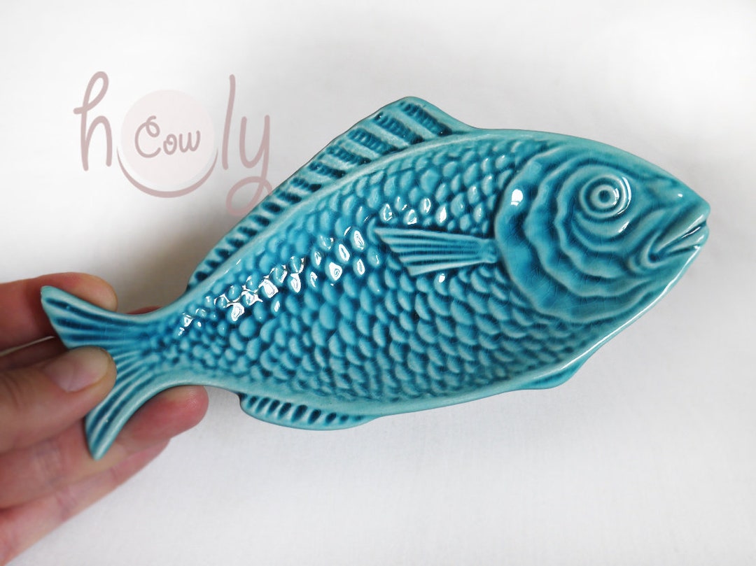 Handmade Small Ceramic Fish Dish, Fish Plate, Ceramic Fish Plate, Fish ...