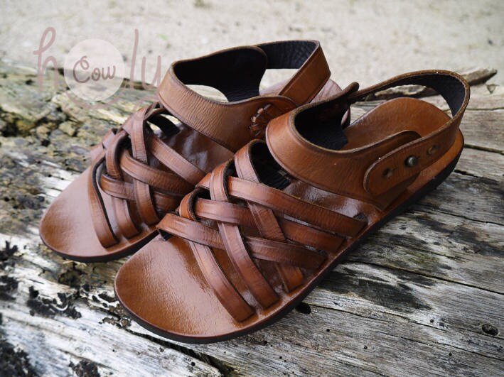 Handmade Leather Sandals Brown Leather Sandals Womens | Etsy