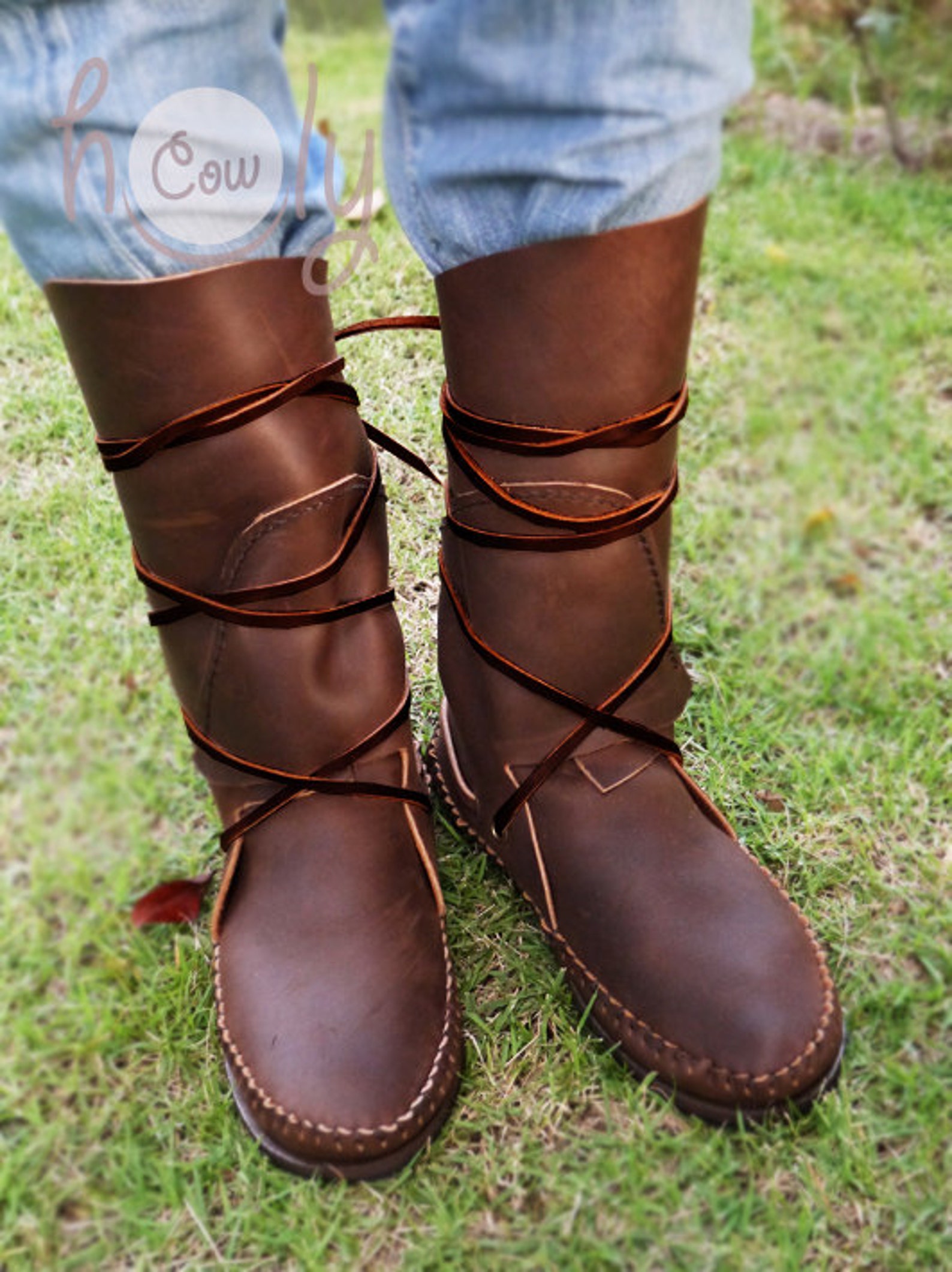 Brown Leather Moccasins, Mens Moccasins, Womens Moccasins, Womens Boho ...