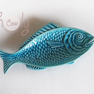 Handmade Small Ceramic Fish Dish, Fish Plate, Ceramic Fish Plate, Fish ...