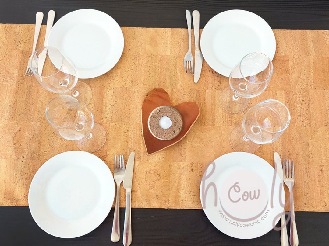Natural Eco Friendly Large Brown Water Resistant Cork Table Runner ...