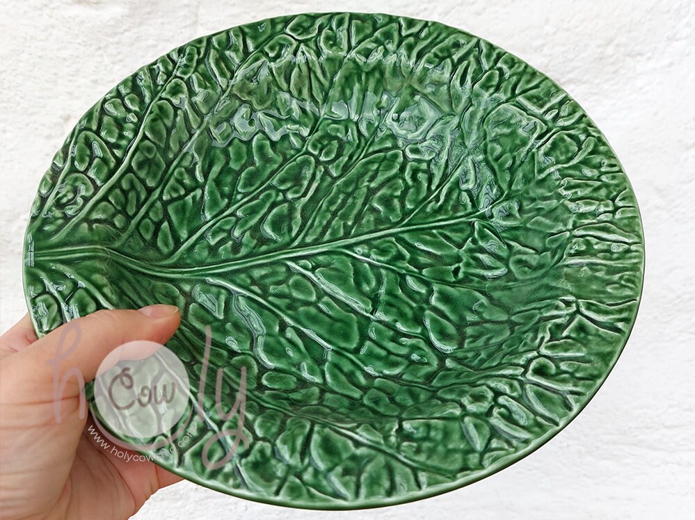 Handmade Ceramic Cabbage Leaf Dish, Ceramic Dish, Cabbage Leaf Plate ...