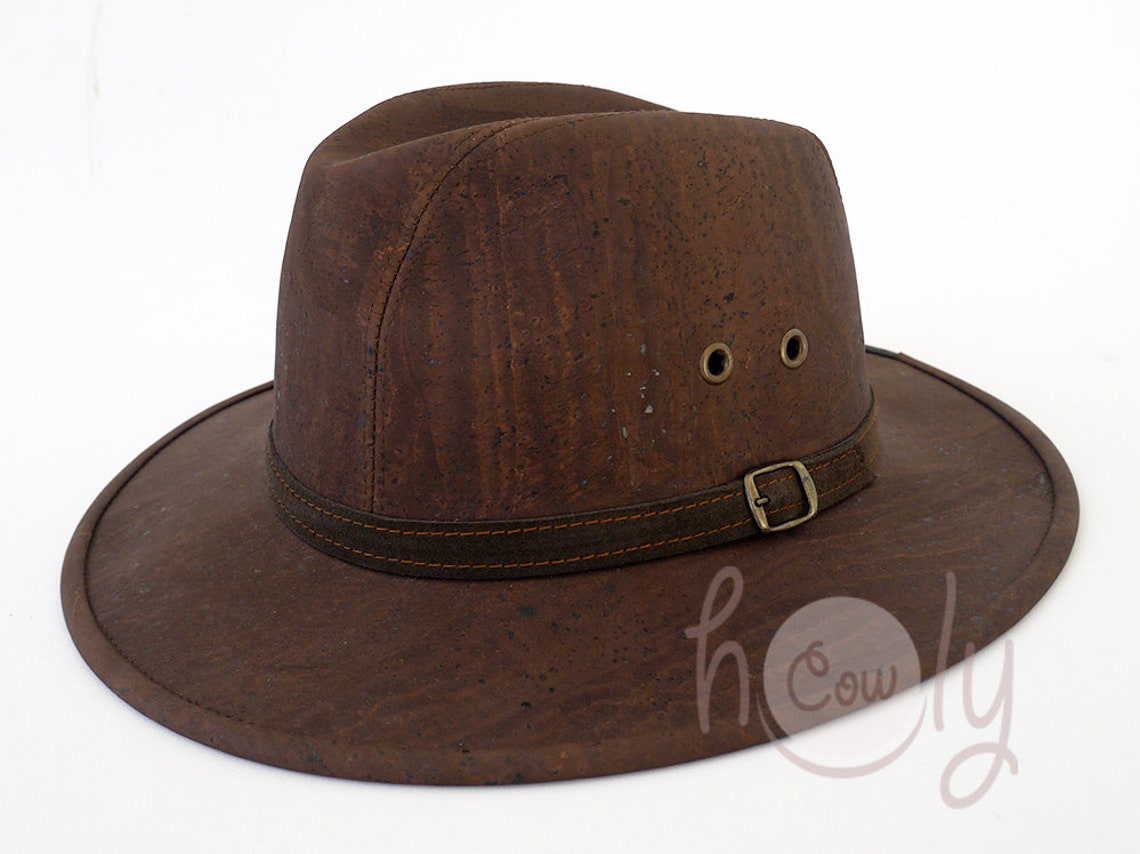 Handmade Eco Friendly Dark Brown Hat Made From Cork Vegan - Etsy