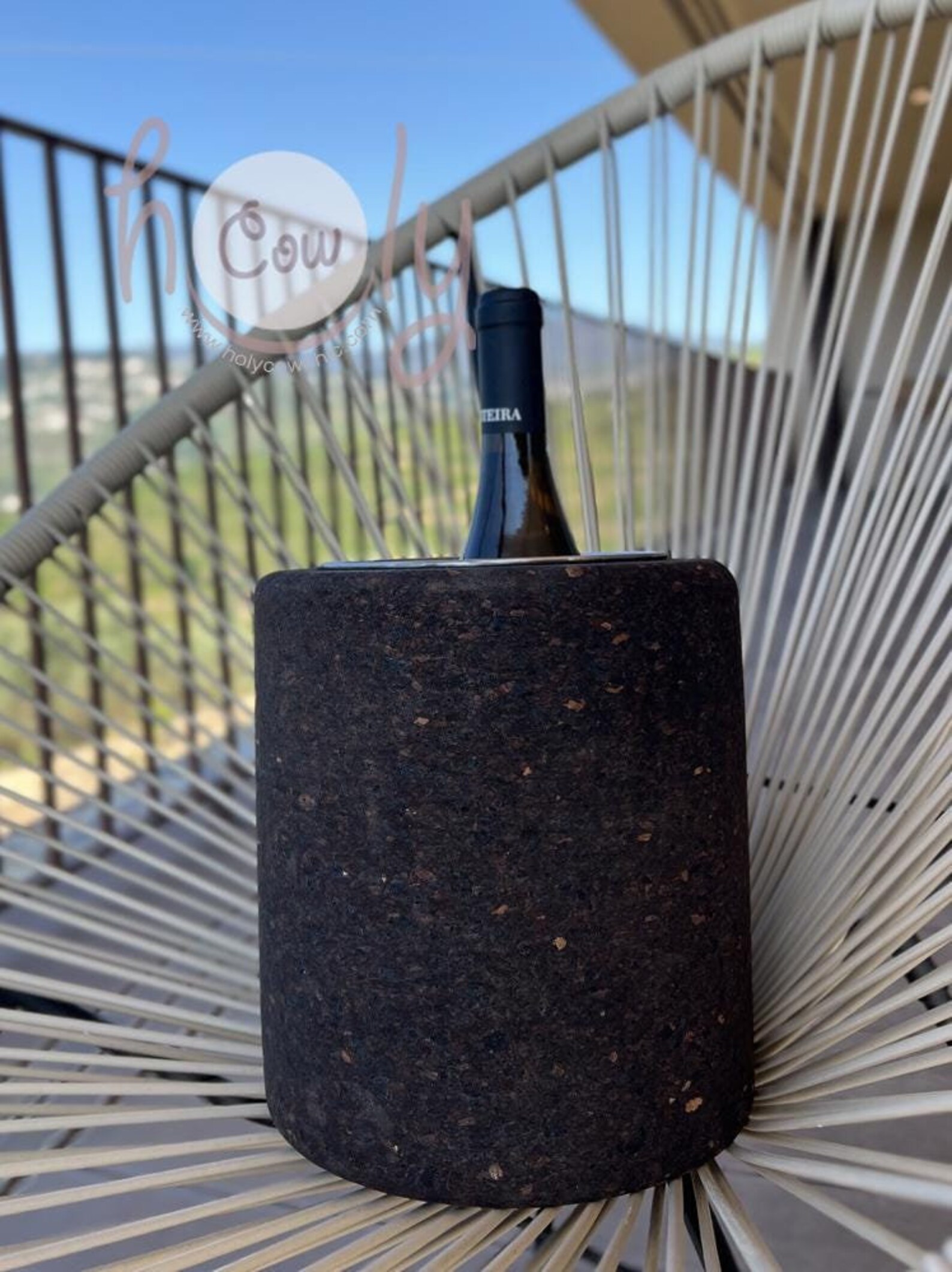 Eco Natural Black Cork Wine Ice Bucket, Champagne Ice Bucket, Champagne ...