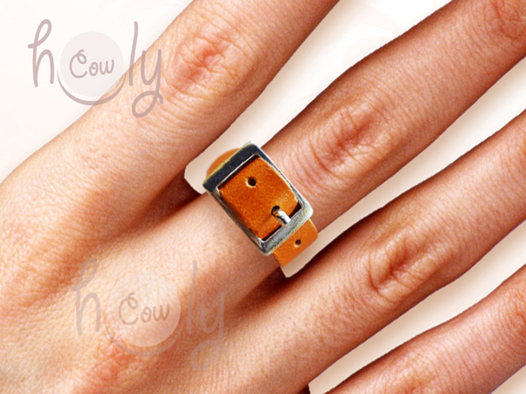 Handmade Leather Rings Available in All Colors, Womens Leather Ring ...