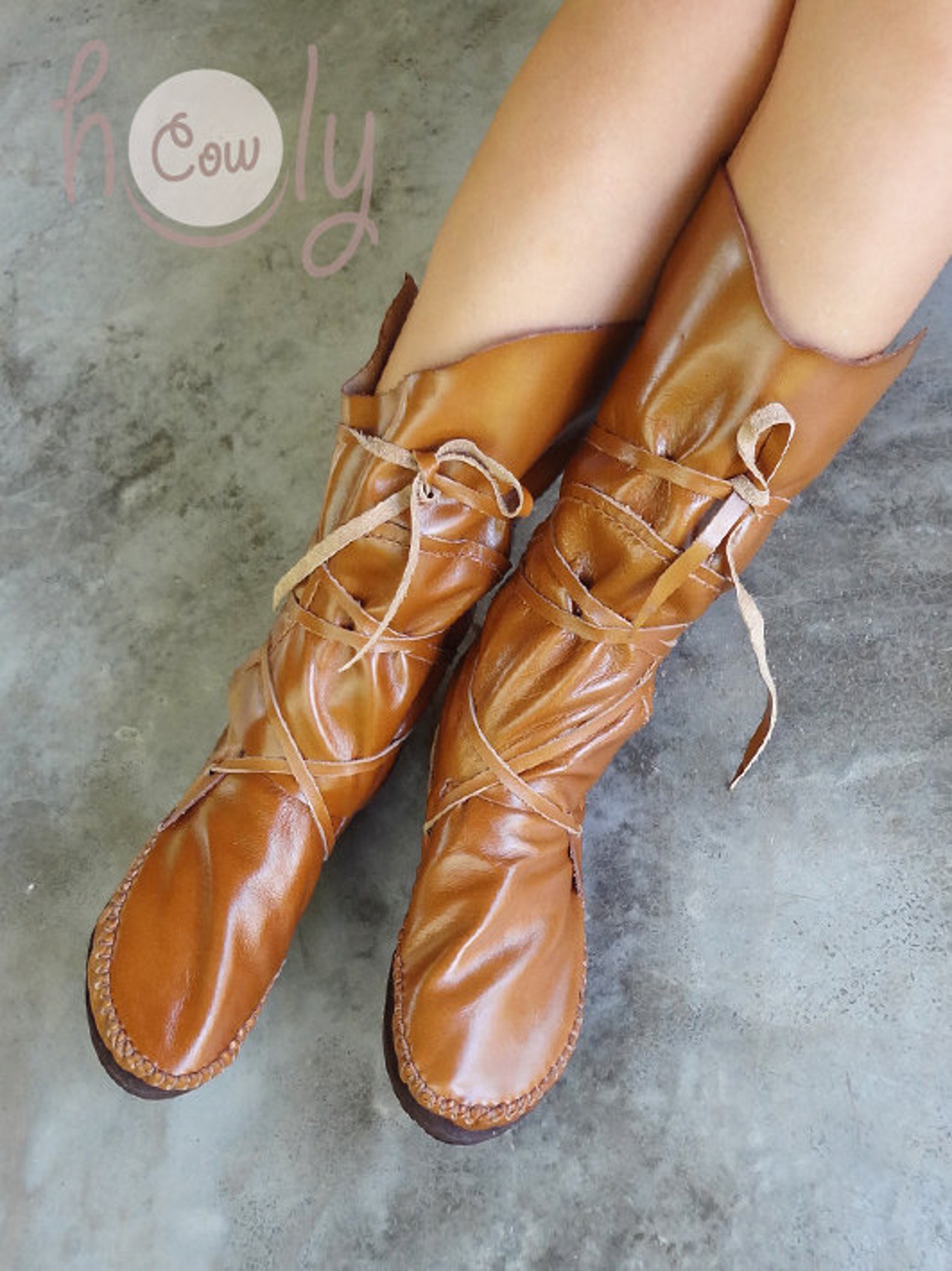 Light Brown Leather Moccasins Moccasin Boots Womens | Etsy