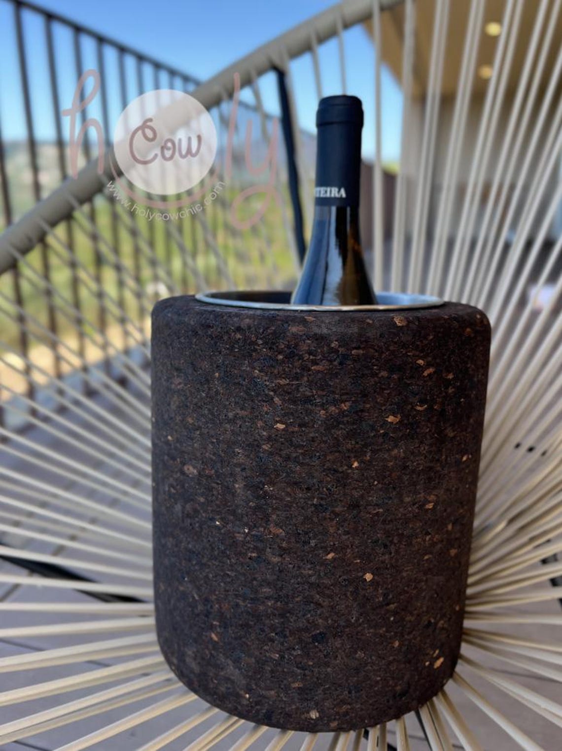 Eco Natural Black Cork Wine Ice Bucket, Champagne Ice Bucket, Champagne ...
