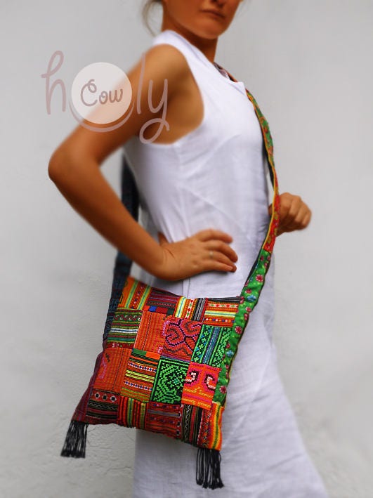 Colorful Tribal Vintage Shoulder Bag Tribal Bag Hmong Bag | Etsy
