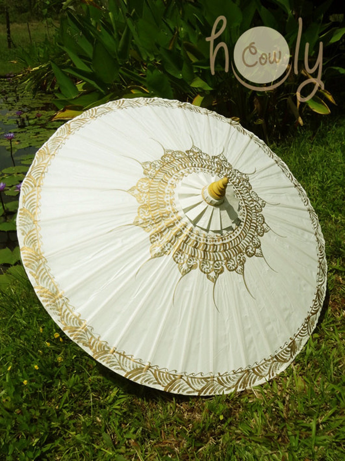 Hand Painted White Waterproof Parasol With FREE Umbrella Bag - Etsy