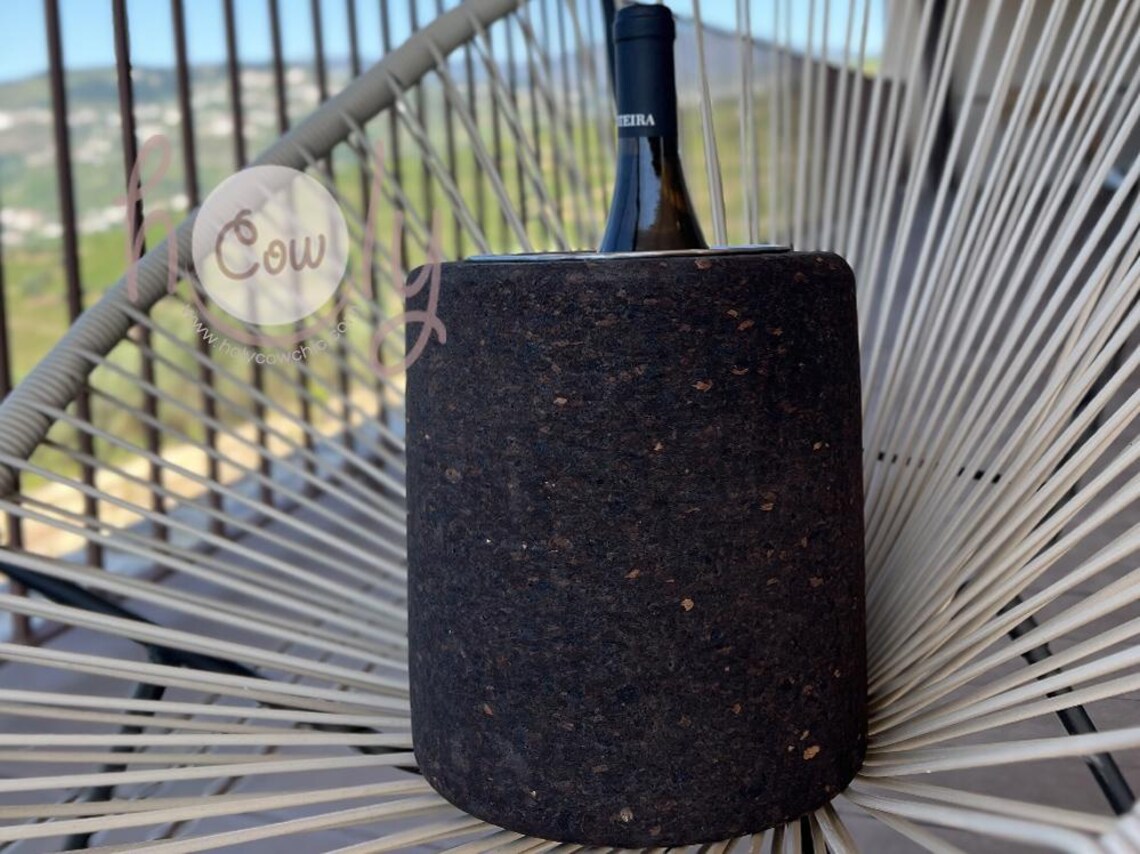 Eco Natural Black Cork Wine Ice Bucket, Champagne Ice Bucket, Champagne ...