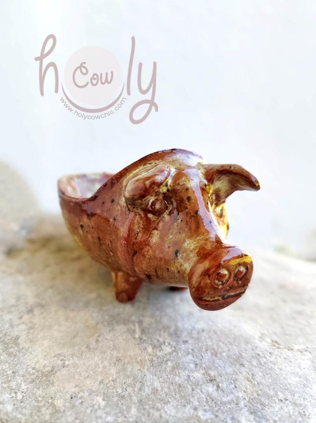 Ceramic Pig Container, Butter Holder, Sugar Holder, Salt Holder, Sauce ...