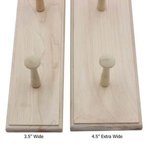 Unfinished Shaker Peg Rack - Solid Maple - 18" to 58" 3-10 Pegs ...
