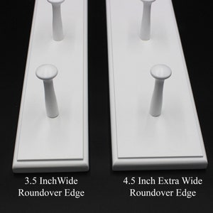 White Shaker Peg Racks - Solid Maple - 18" to 58" 3-10 Pegs Handmade in ...