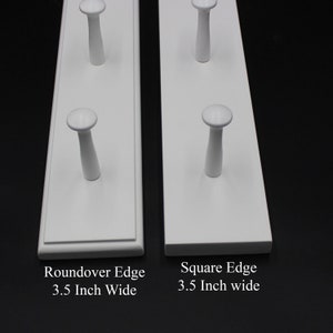 White Shaker Peg Racks - Solid Maple - 18" to 58" 3-10 Pegs Handmade in ...