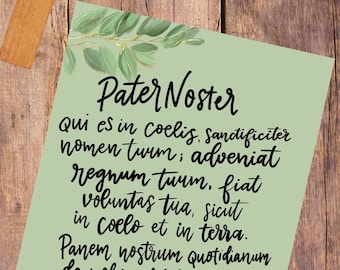 Our Father : Pater Noster - Catholic/christian Prayer in English and ...