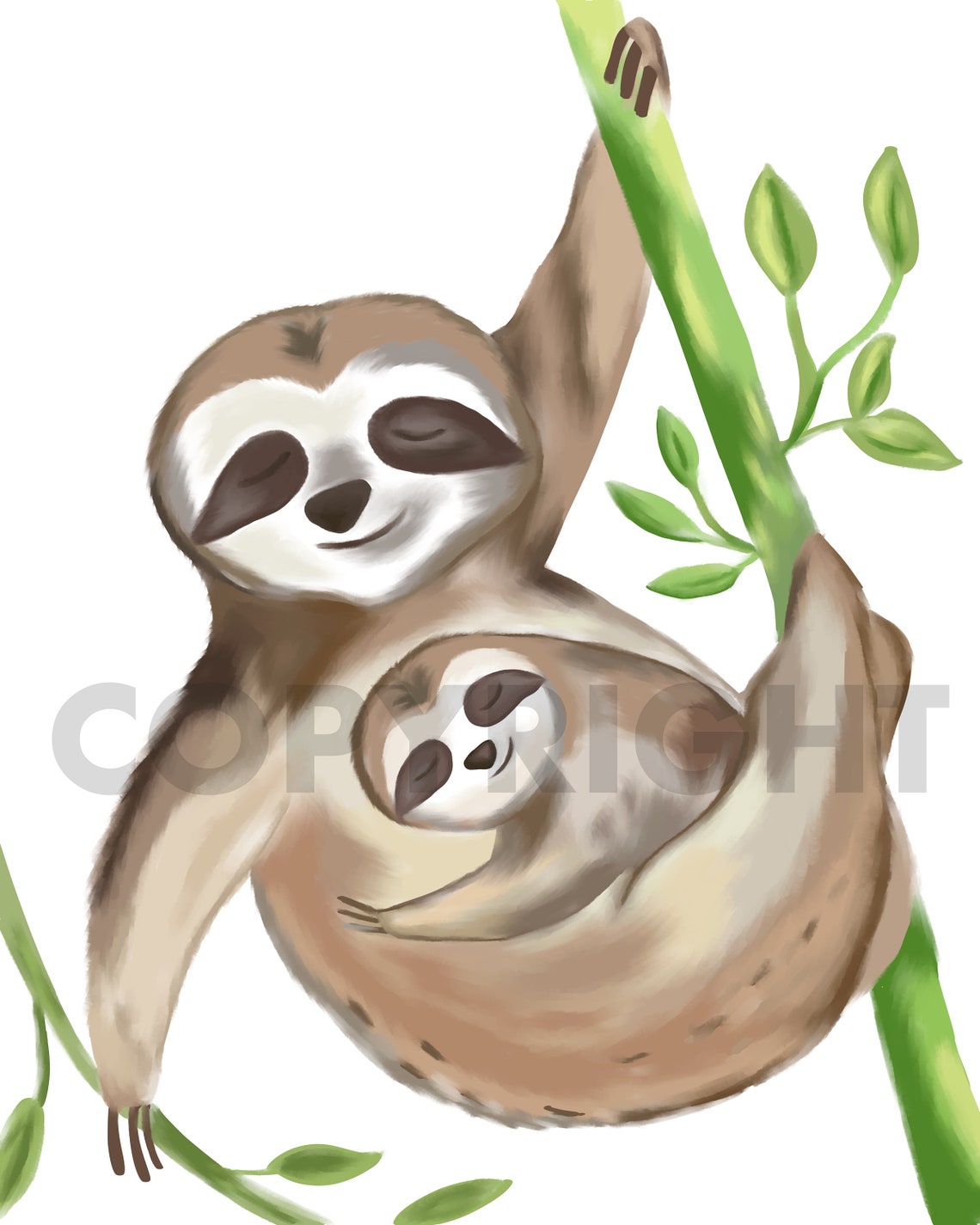 Sloth Nursery Art digital Sloth Theme Nursery Sloth Baby - Etsy