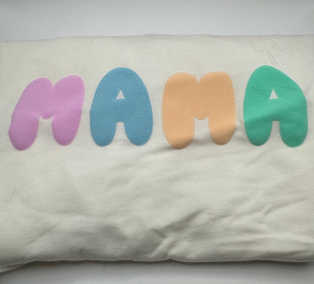 Puffy Texture MAMA Shirt - Etsy