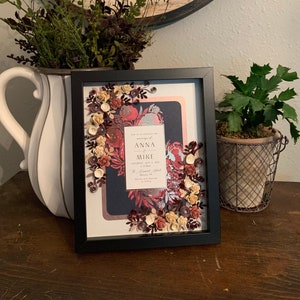 Mauve and Rose Gold Wedding Invitation Keepsake Frame. - Etsy