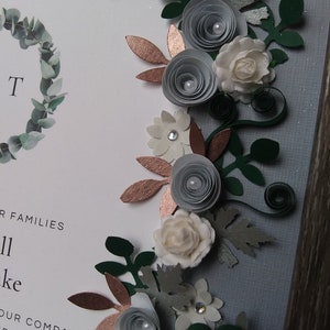 Grey and Cream Wedding Invitation Keepsake Frame - Etsy