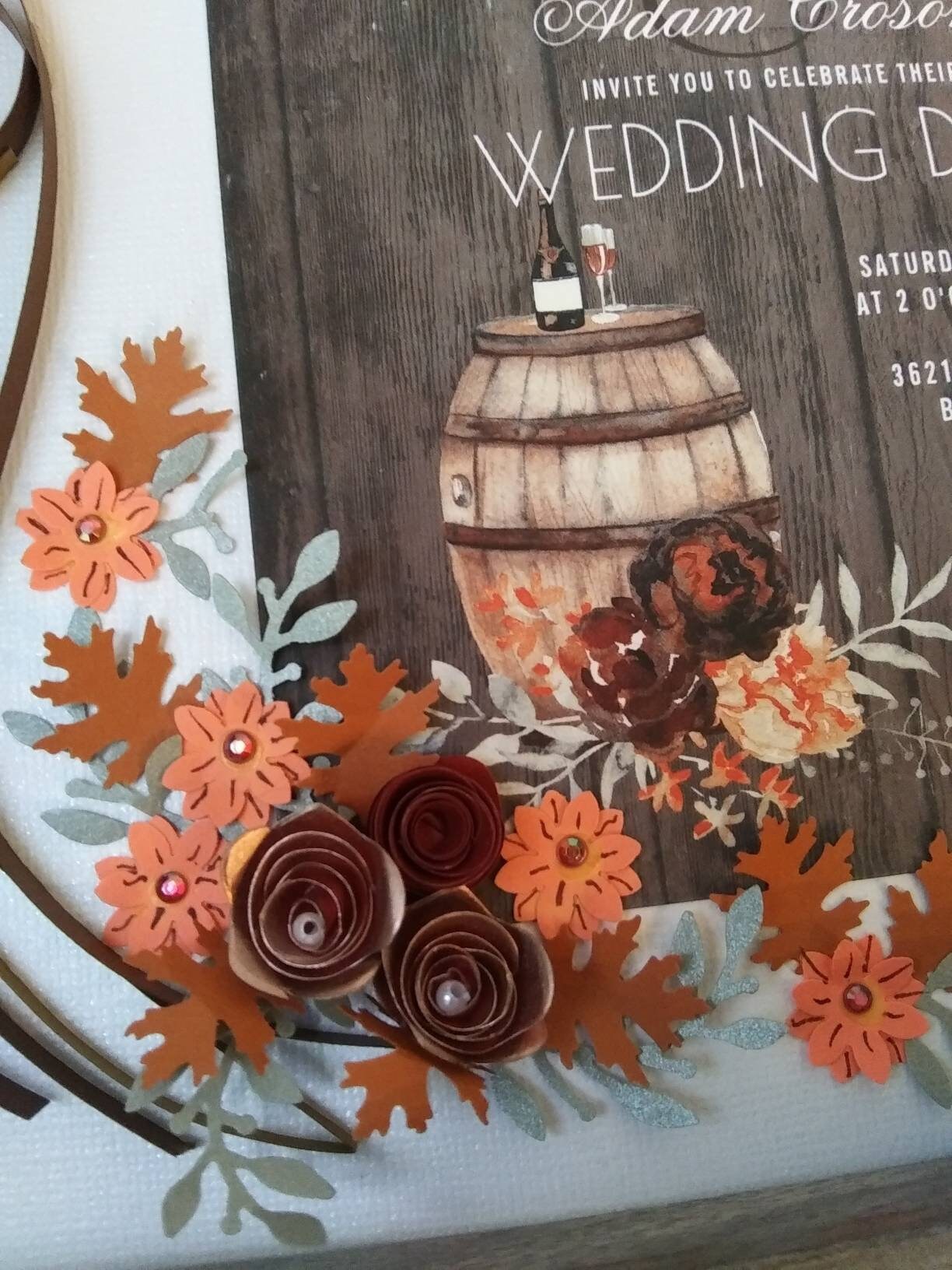 Fall Tree Wedding Keepsake with initials. | Etsy