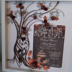 Fall Tree Wedding Keepsake With Initials. - Etsy