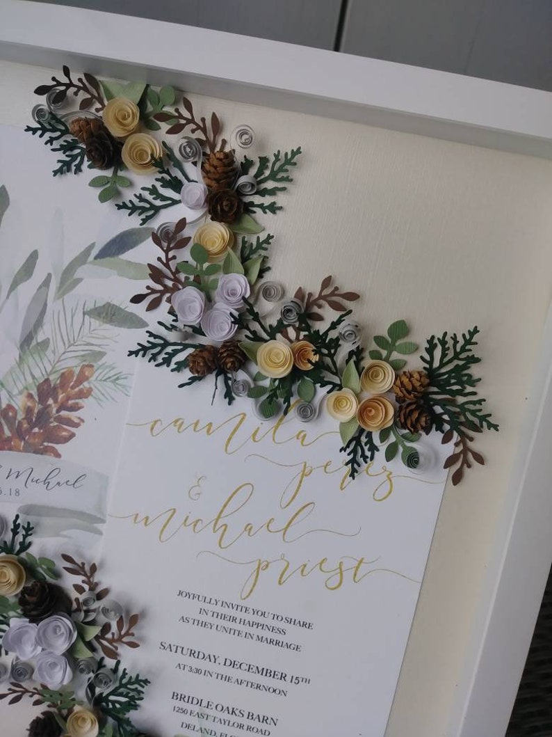 Wedding Invitation Keepsake Gift Shadowbox Invitation Gift - Etsy