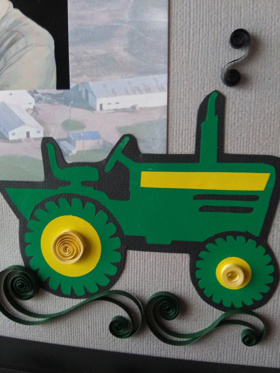 Green Tractor Farming Memorial: Handmade Sympathy Keepsake - Etsy