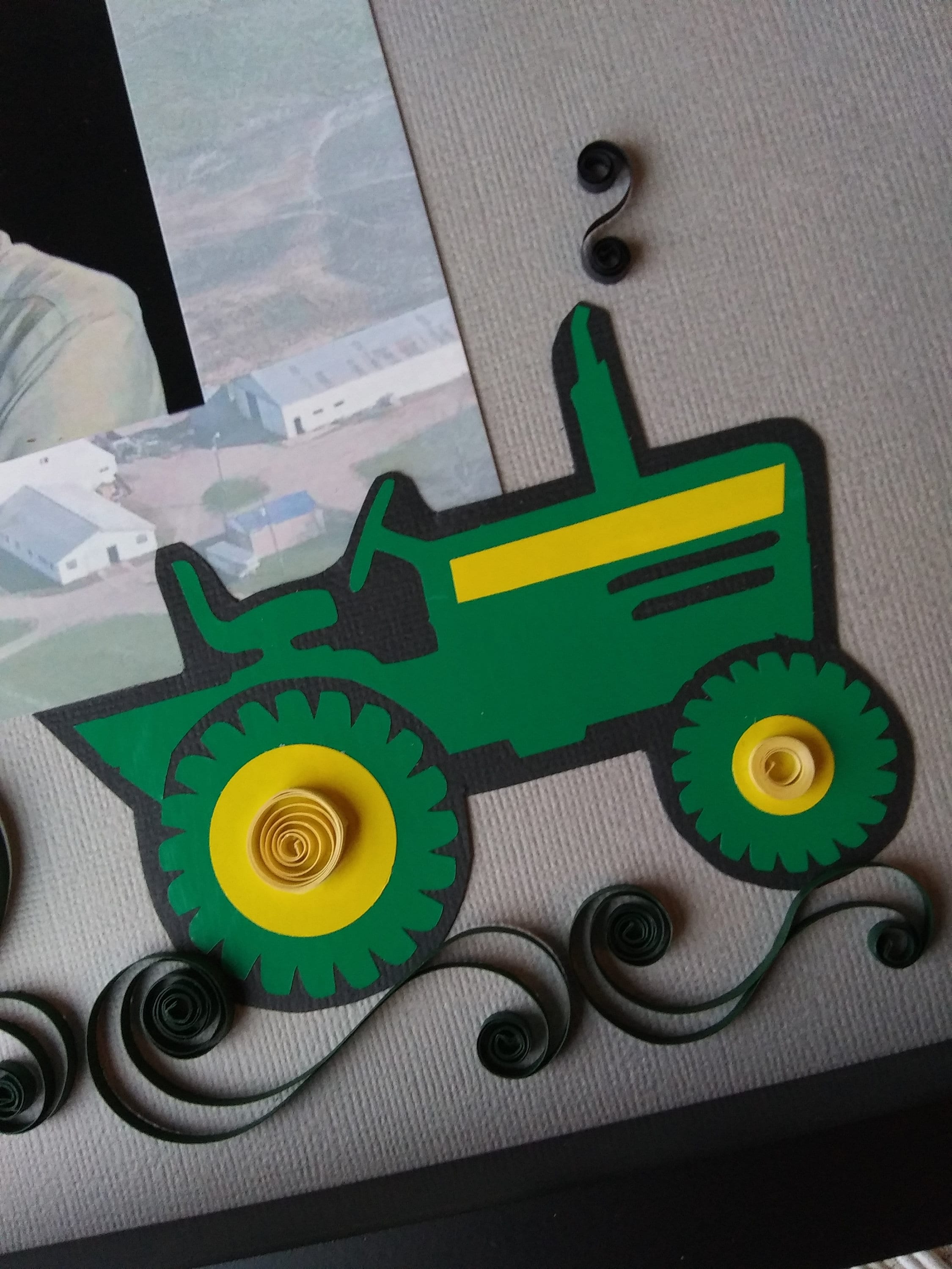 Green Tractor Farming Memorial: Handmade Sympathy Keepsake - Etsy
