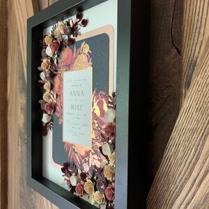 Mauve and Rose Gold Wedding Invitation Keepsake Frame. - Etsy