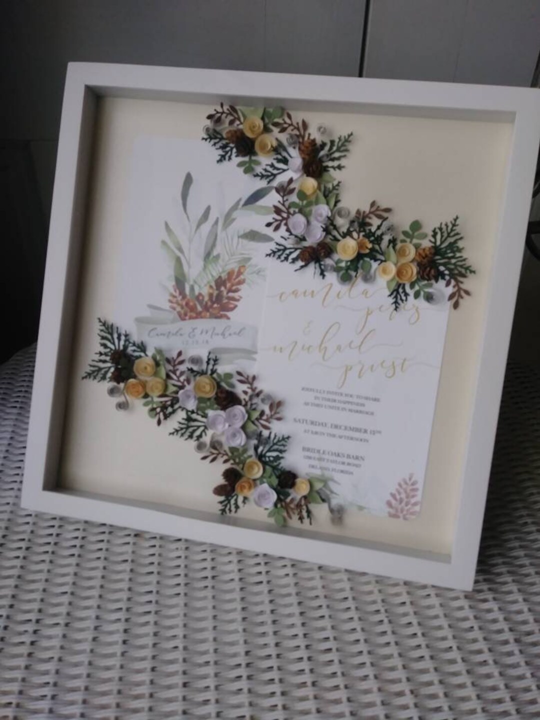 Wedding Invitation Keepsake Gift Shadowbox Invitation Gift Wedding ...