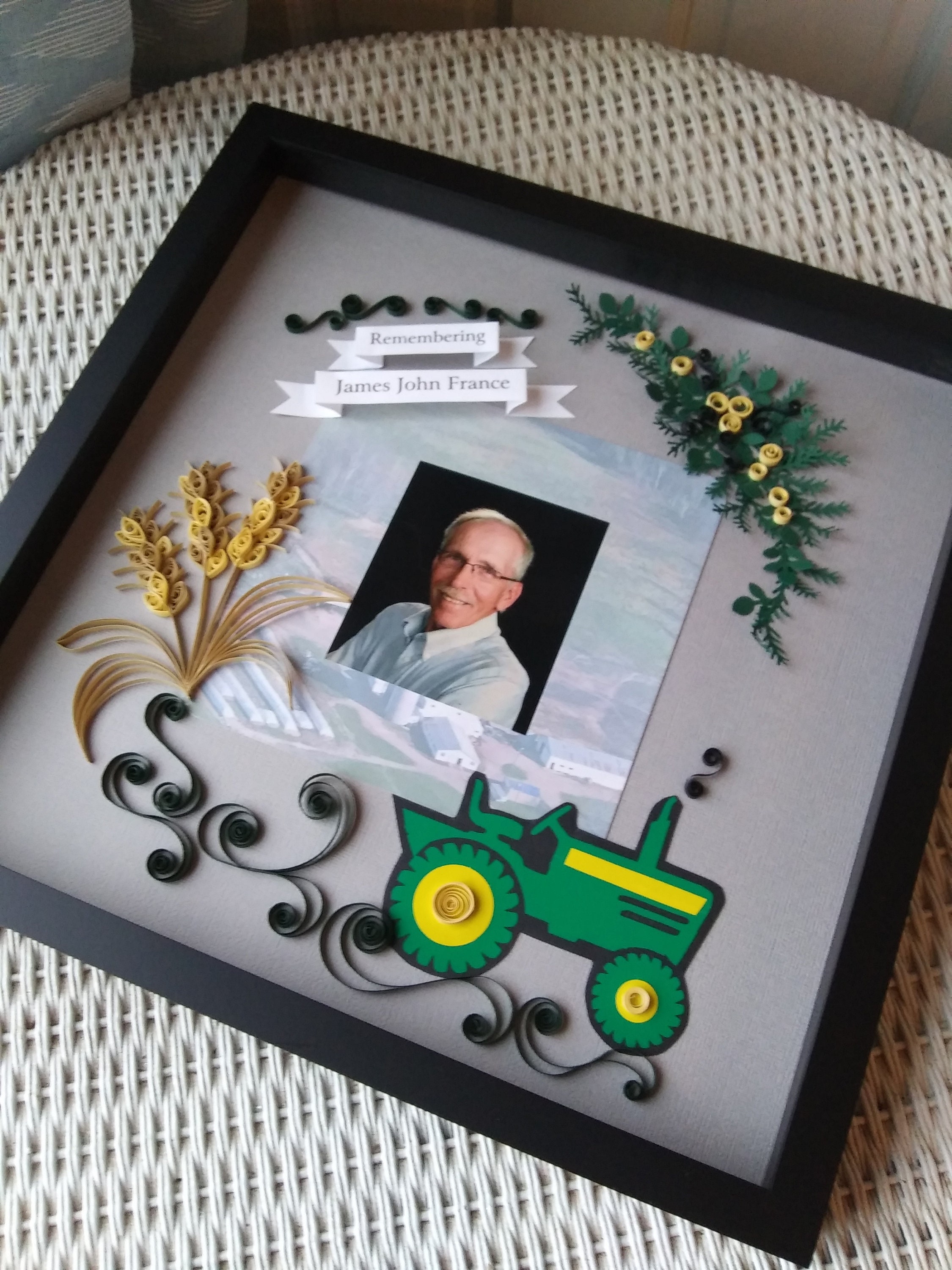Green Tractor Farming Memorial: Handmade Sympathy Keepsake - Etsy