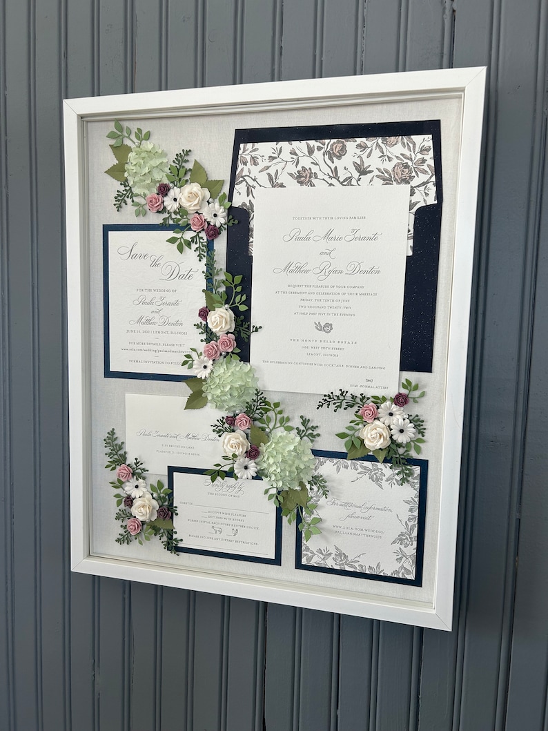 Large Wedding Invitation Suite Keepsake Shadowbox - Etsy