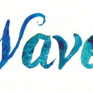 Waves Hand Lettered Watercolor 7 X 5" Print - Etsy