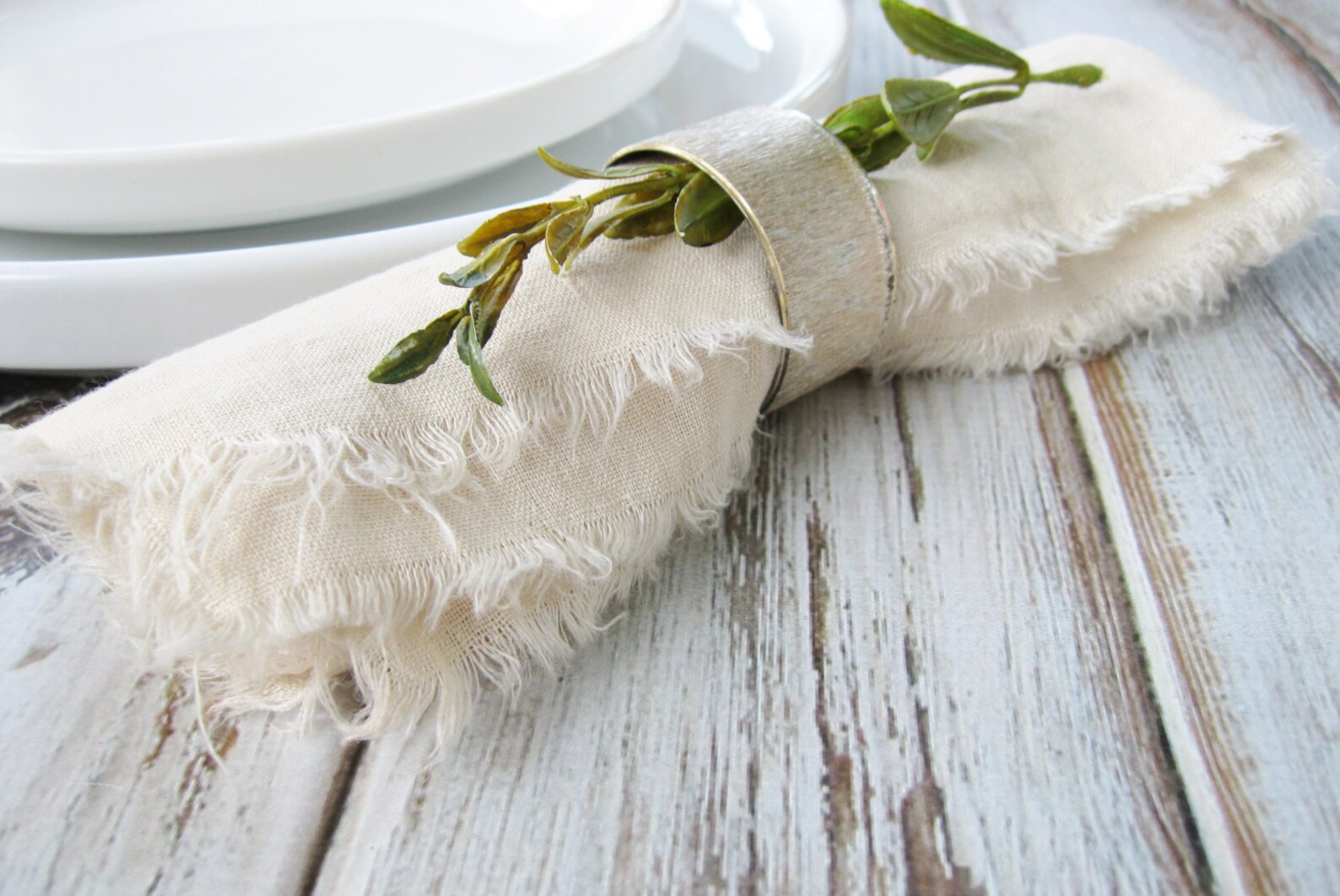 Linen Dinner Napkins Cloth Napkin Set Farmhouse Chic Rustic Napkins Set ...