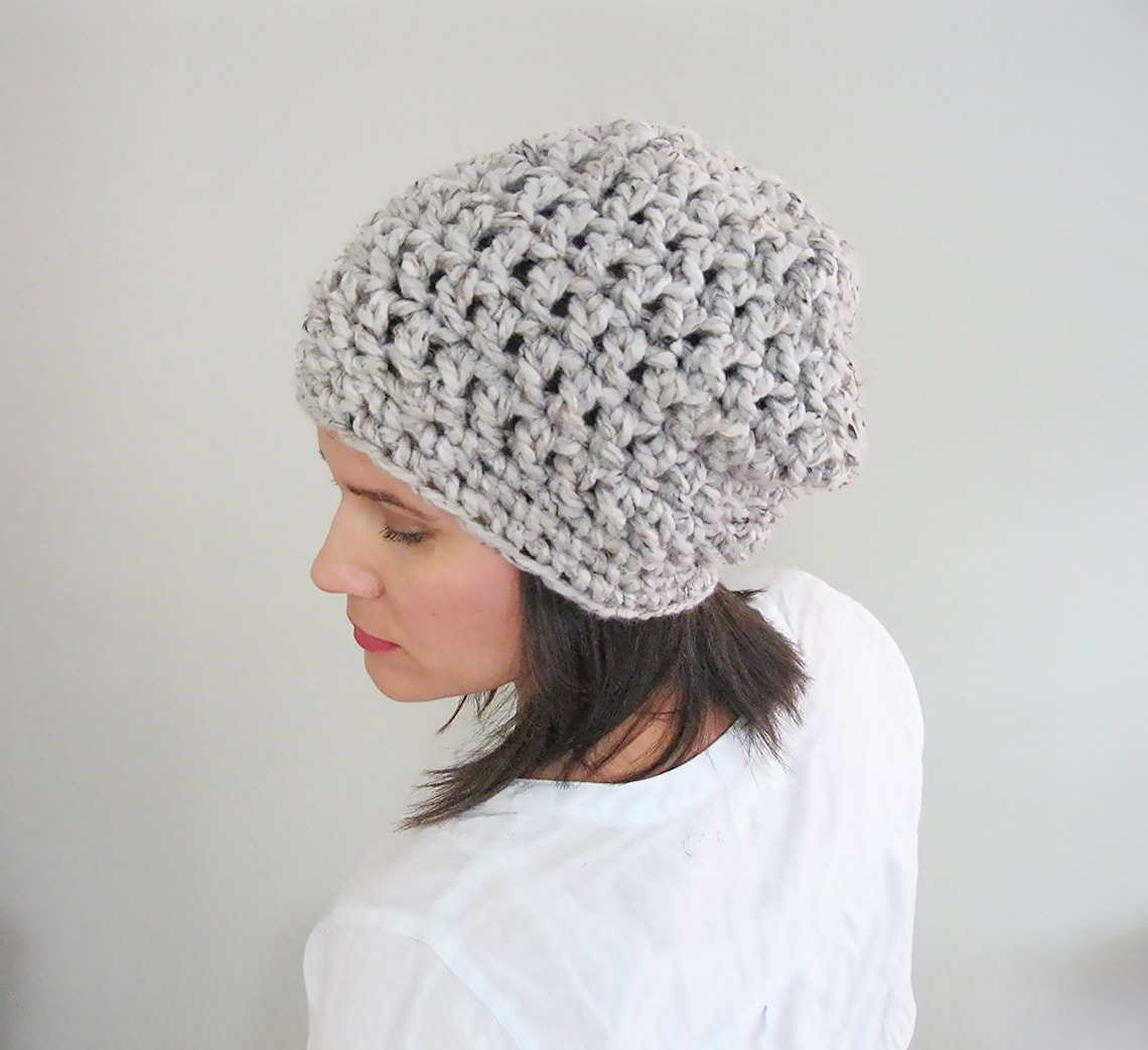 Chunky Knit Hat Wool Hat Women Slouchy Beanie Women Winter | Etsy