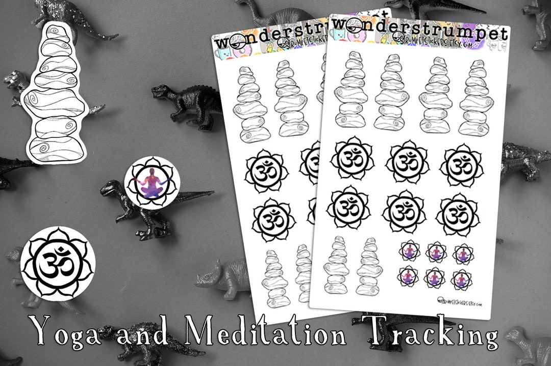 Yoga and Meditation Tracking Bujo Planner Stickers - Etsy