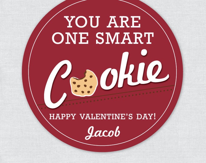 Smart Cookie Printable Valentine Snack Tag - Digital File - Etsy