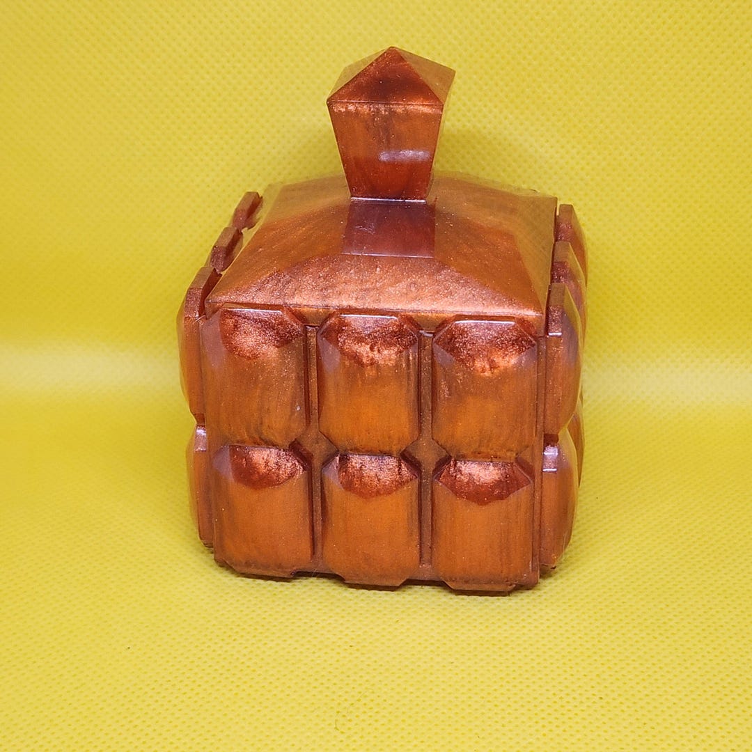 Cute Desk Trinket Box - Copper Color Small Storage Container - Etsy