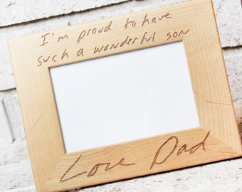Handwriting Custom Engraved Picture Frame - Etsy