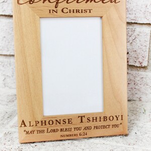 Confirmation Picture Frame, 4x6 Personalized Photo Frame, Wood Picture ...
