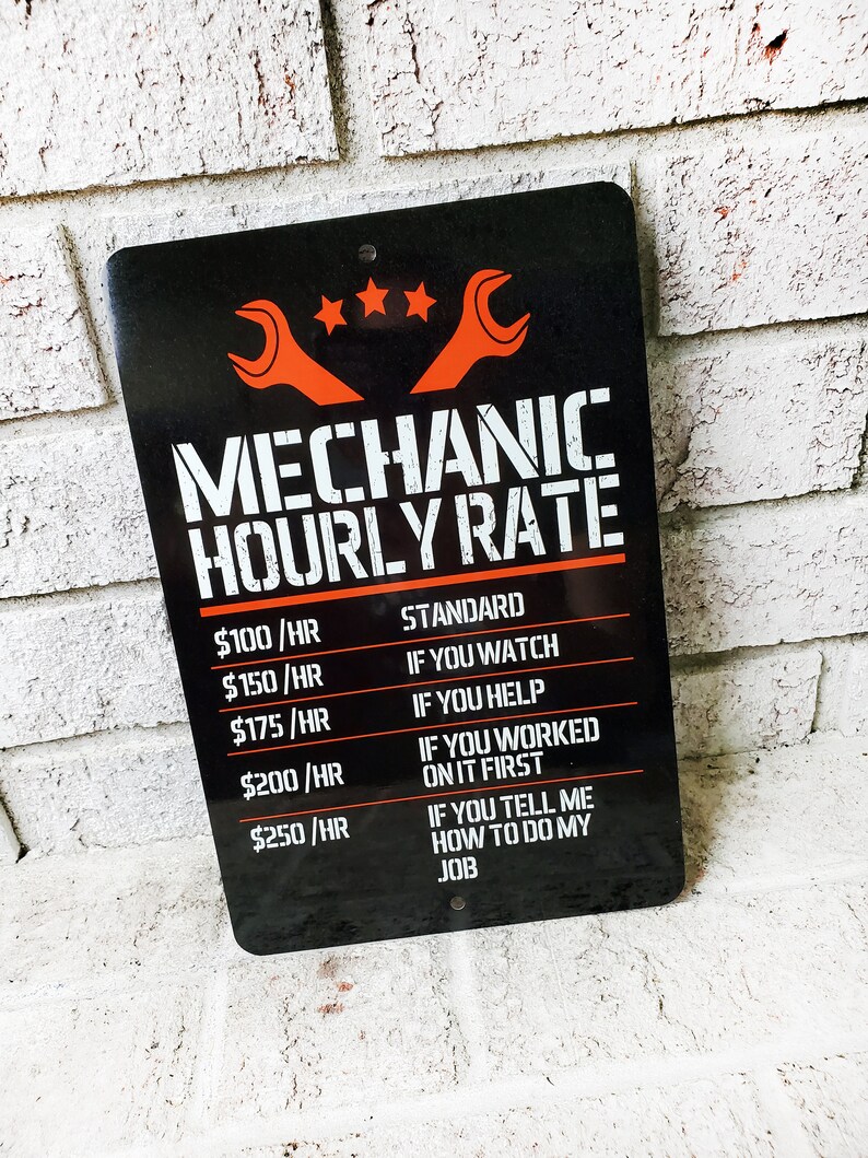 Mechanic Rules Metal Sign Indoor/outdoor Metal Signs Garage - Etsy
