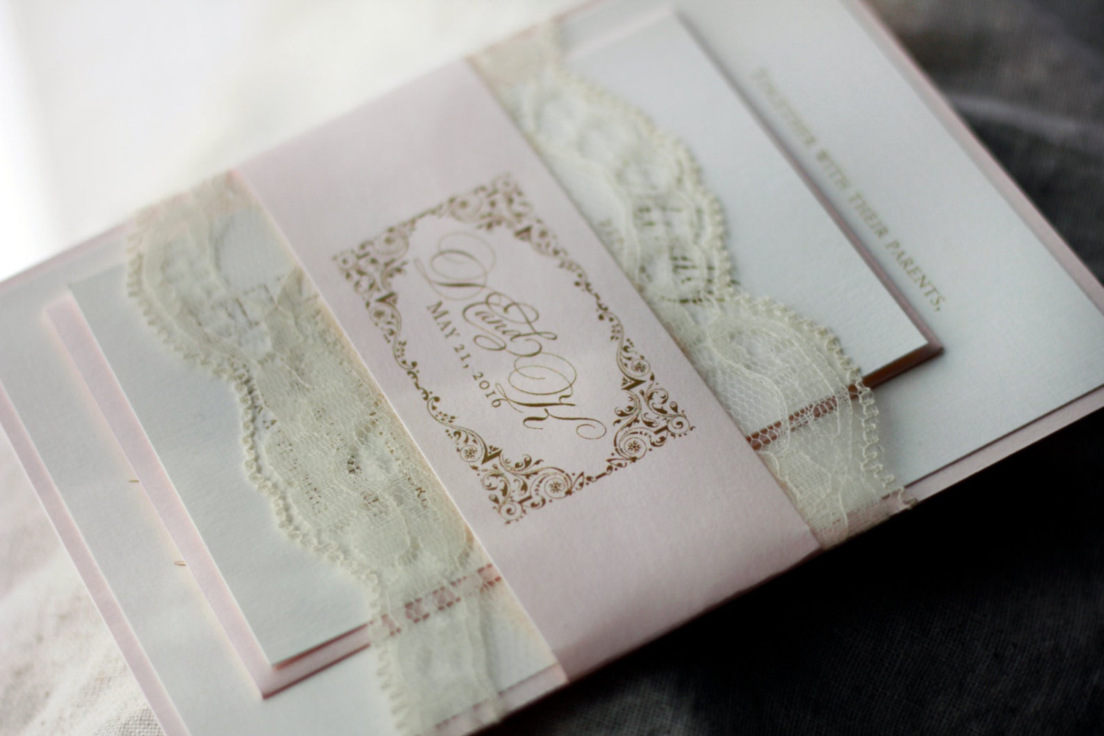 Pink and Gold Invitations Blush Wedding Invitation Blush - Etsy