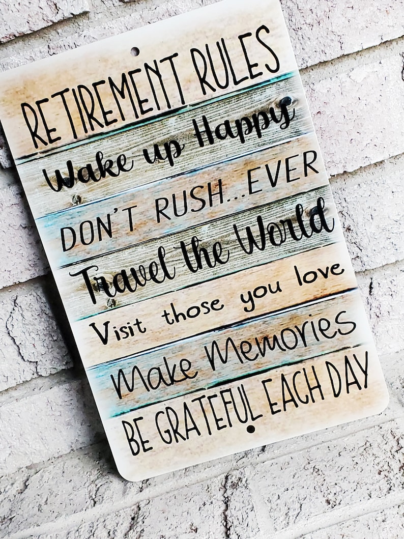 Retirement Rules Metal Sign Indoor/outdoor Metal Signs - Etsy