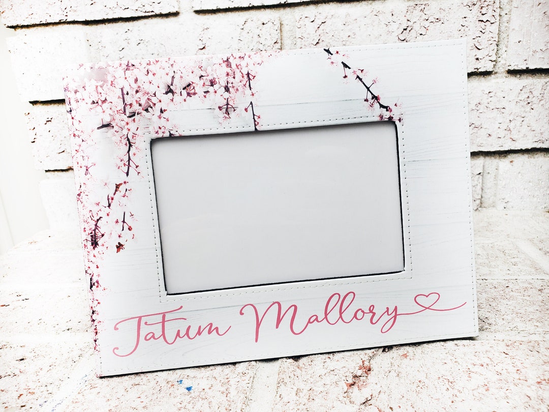 Baby Girl Picture Frame, 4x6 Pink Girl Frame, Custom Color Picture ...