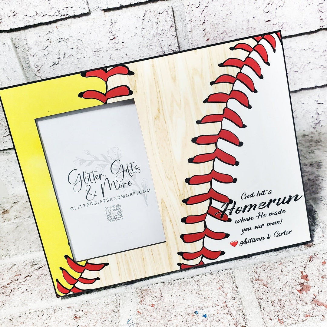 Personalized Baseball Softball Mom Photo Frame, Mother's Day Gift - Etsy