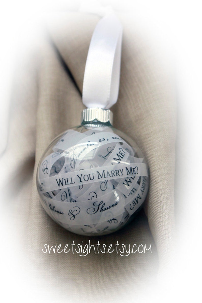 Will You Marry Me Ornament Christmas Proposal Marry Me Etsy