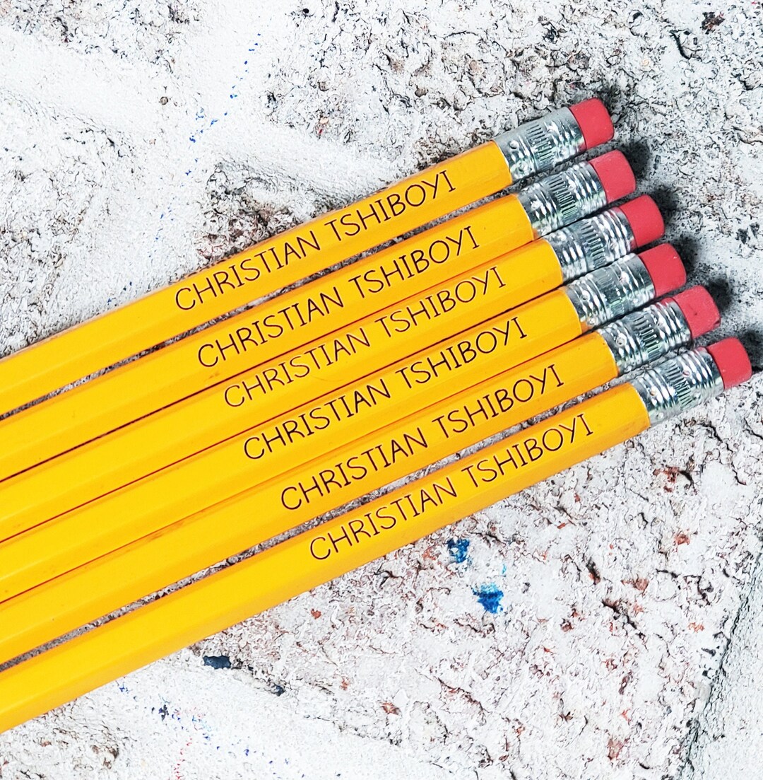 6 Personalized Pencils With Name, Engraved Wooden Pencil, Back to ...