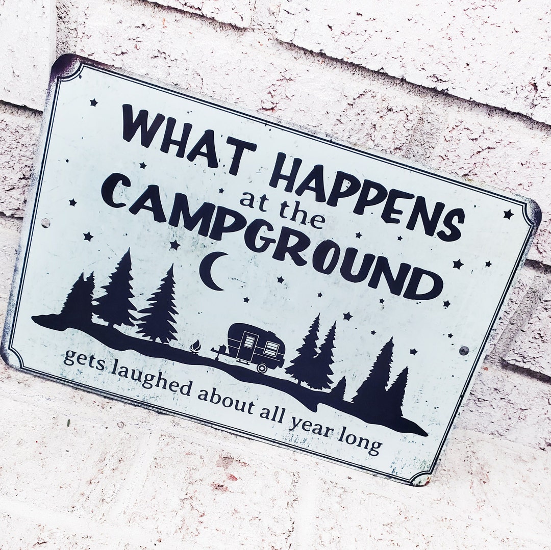 Campsite Outdoor Decor, Funny Camping Sign, Campground Decor, Camping ...