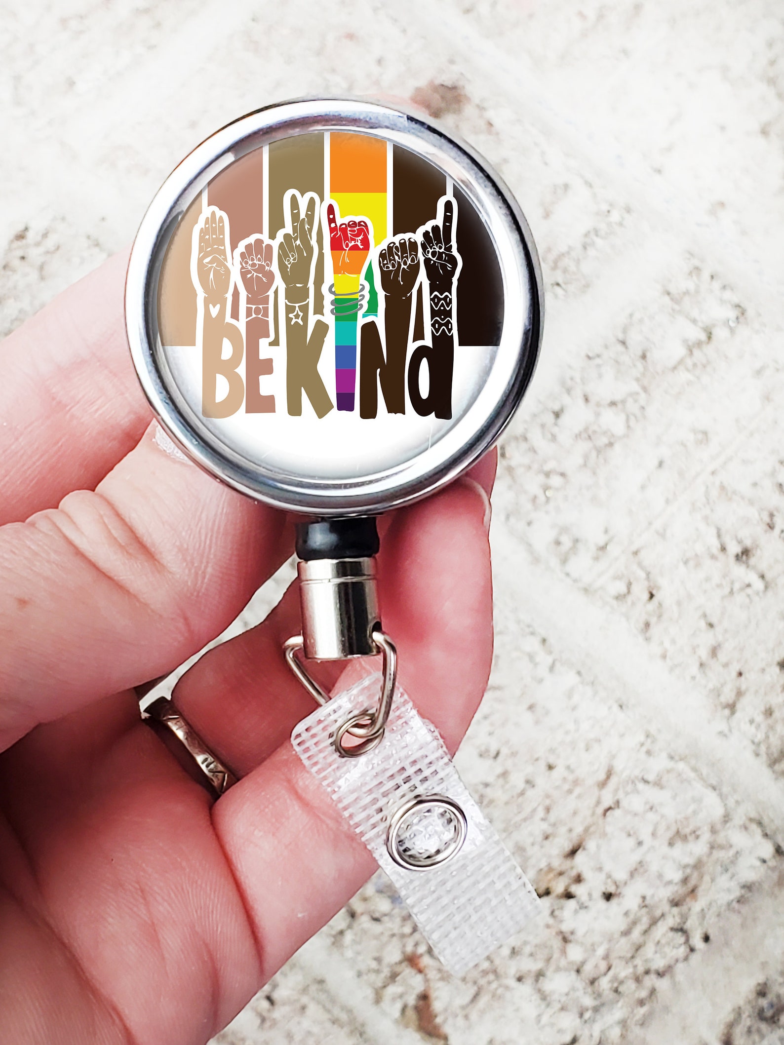 Be Kind Badge Reel Diversity Id Holder Inclusivity Ally - Etsy