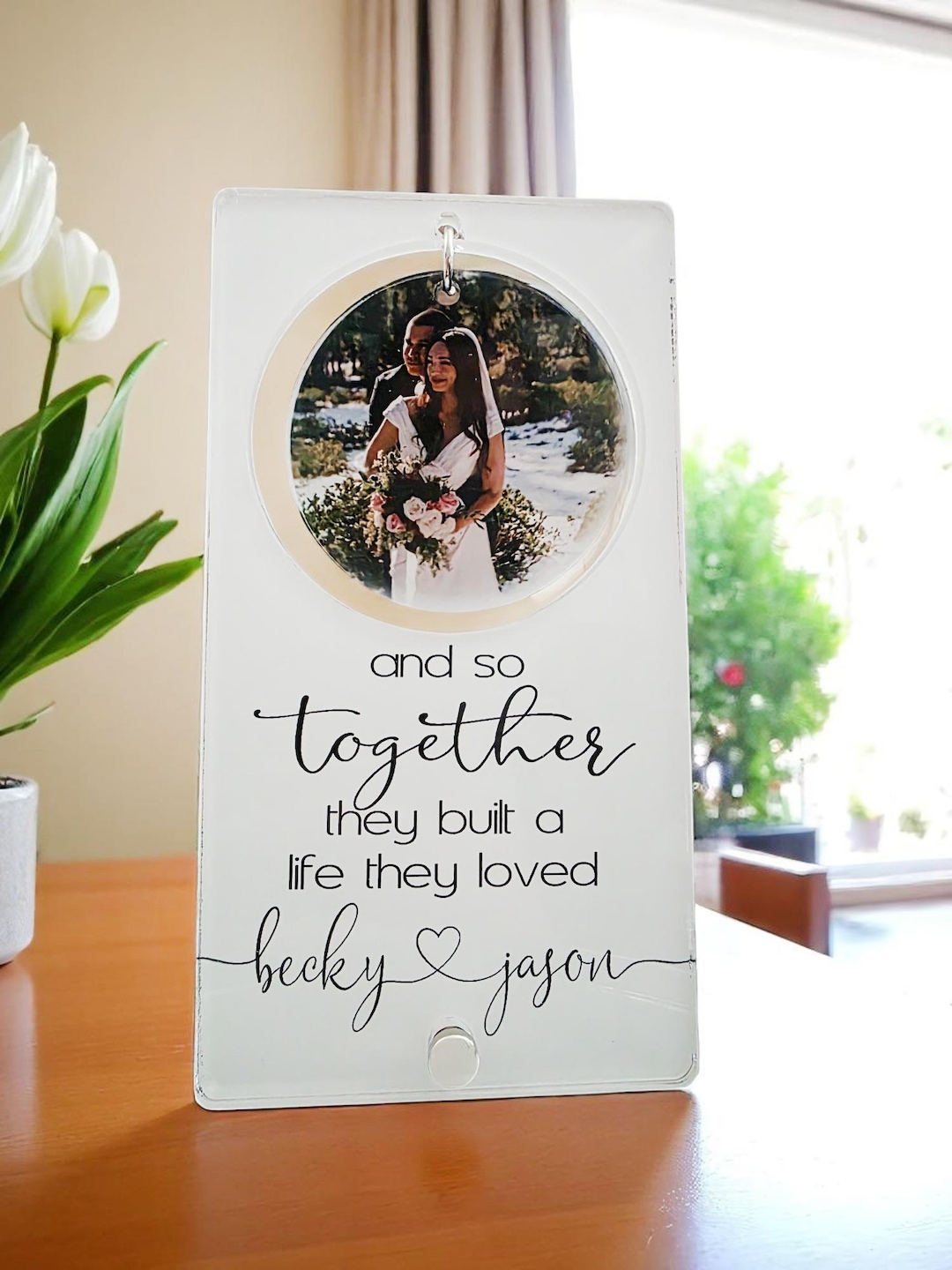 Personalized Wedding Photo Acrylic Sign – Anniversary Keepsake Gift - Etsy
